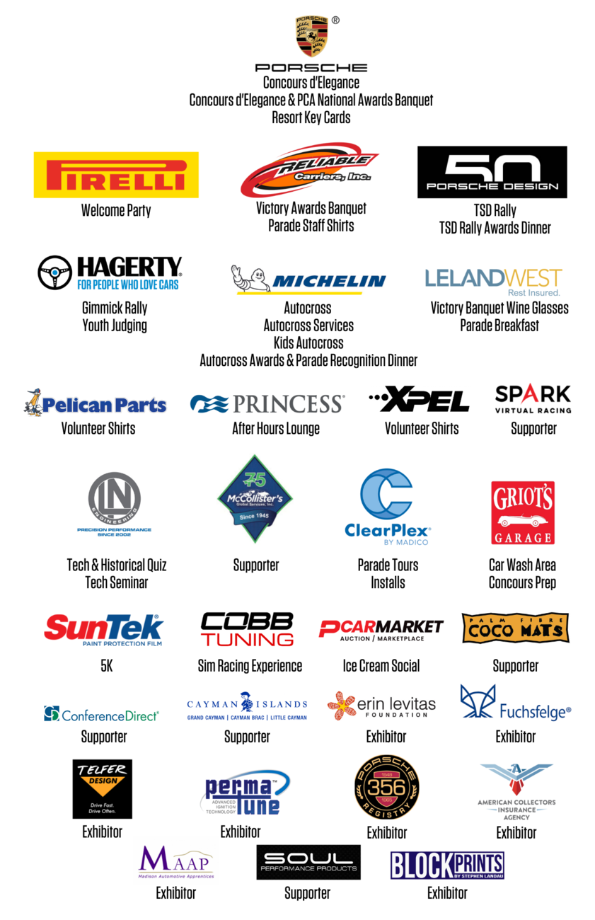Sponsors | Porsche Parade 2023