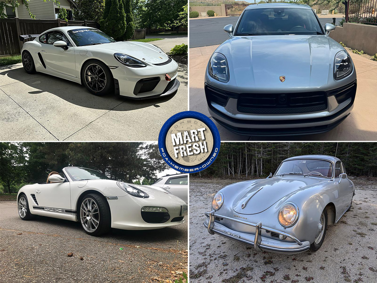 1959 Porsche 356, 2010 Boxster S, 2019 718 GT4 Clubsport, or 2024 Macan ...